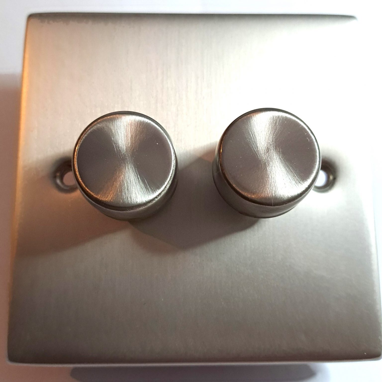 LED Dimmer Switch 2Gang 2Way Satin Chrome - SVC Lighting